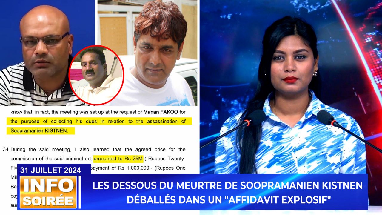 [Info Soirée] : «Rs 25 millions pour éliminer Kistnen» | Le Defi Media ...